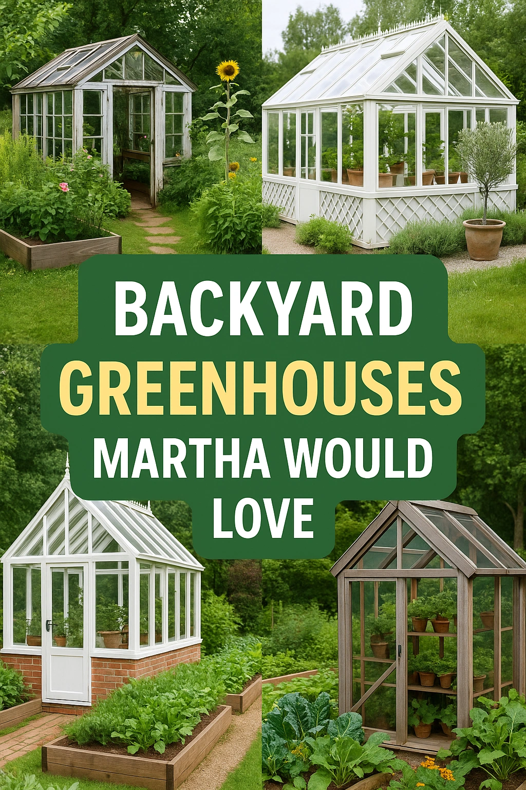 Backyard Greenhouses Martha Would Love - How To Grow Plant