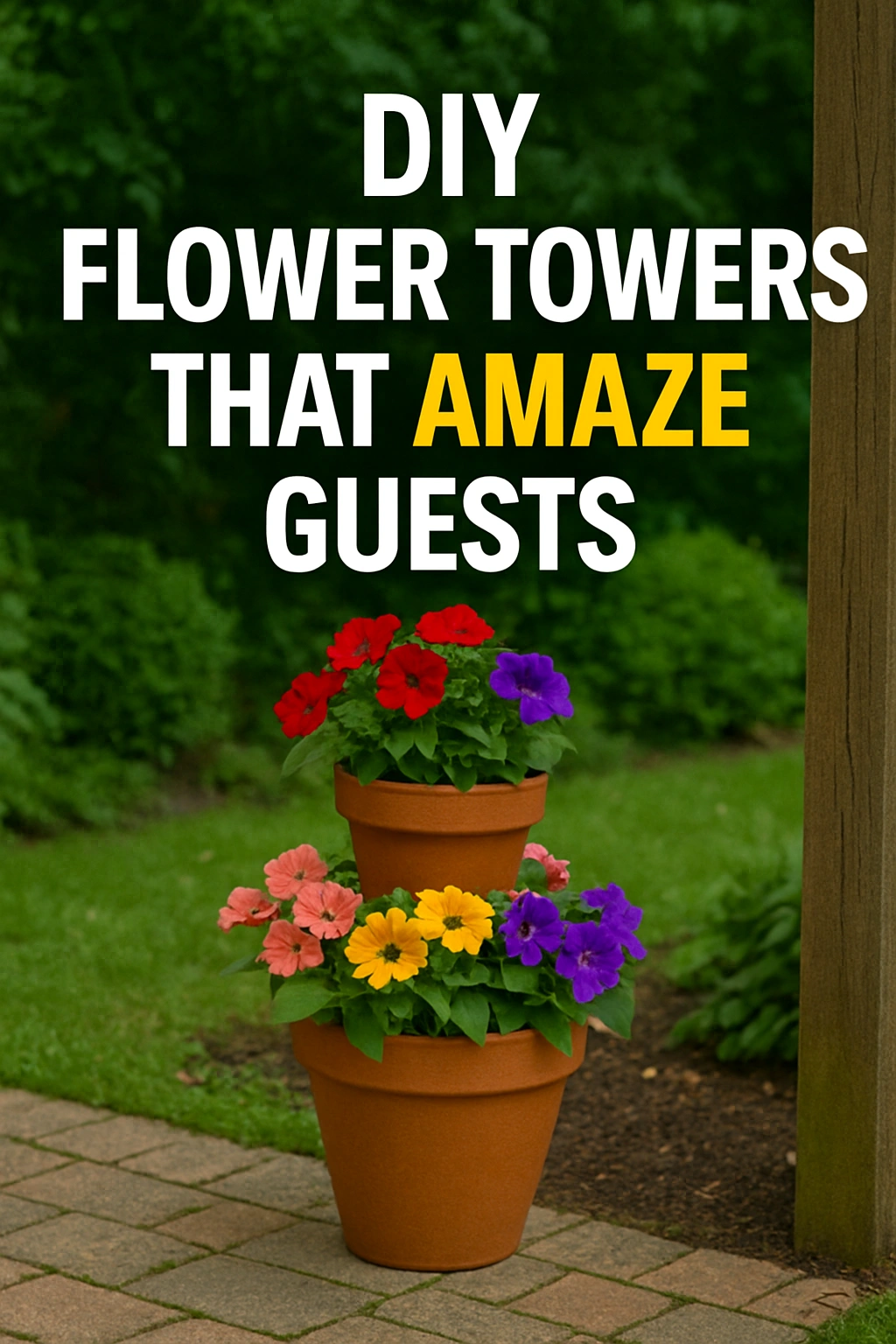 DIY Flower Towers That Amaze Guests - How To Grow Plant