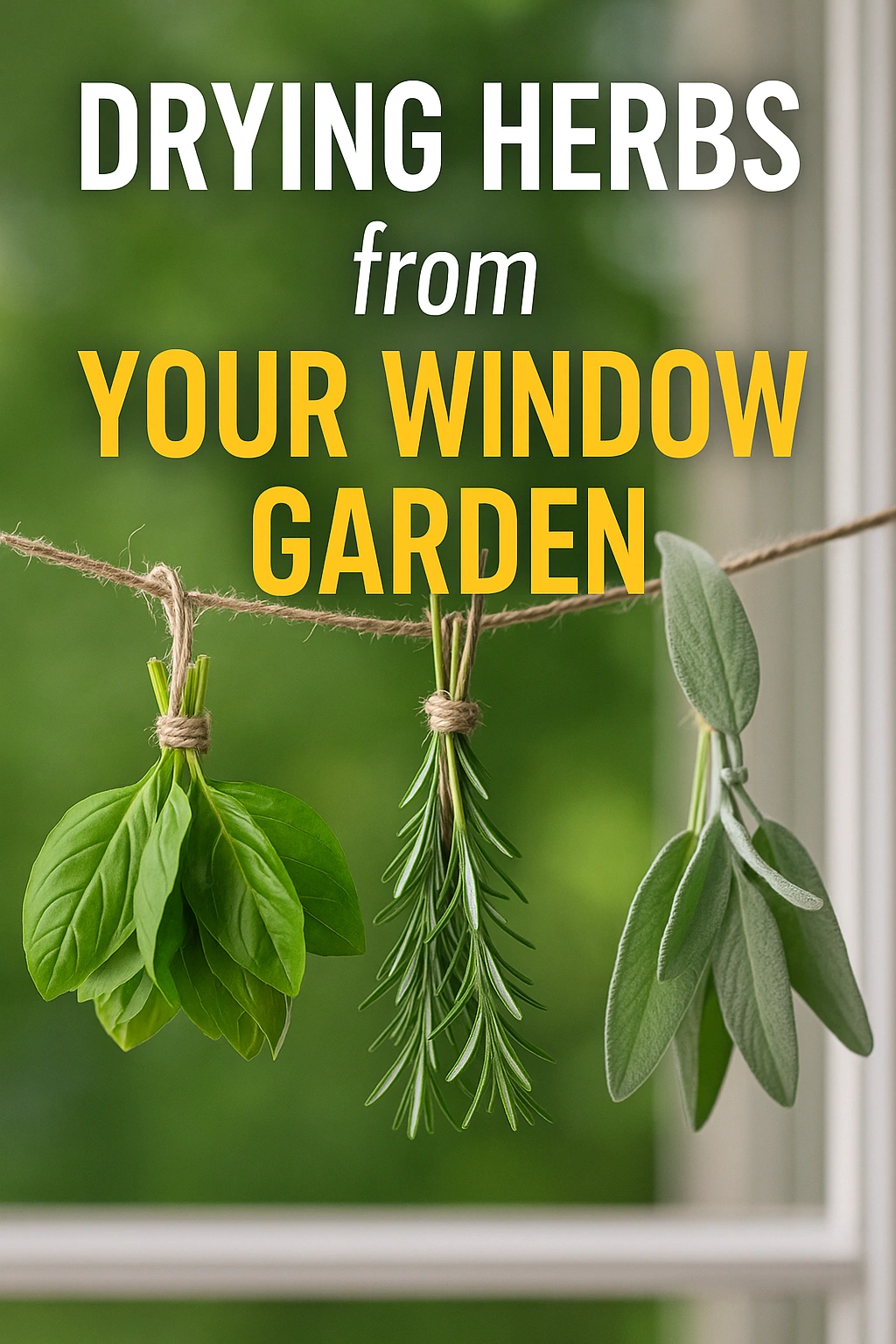 Drying Herbs from Your Window Garden - How To Grow Plant