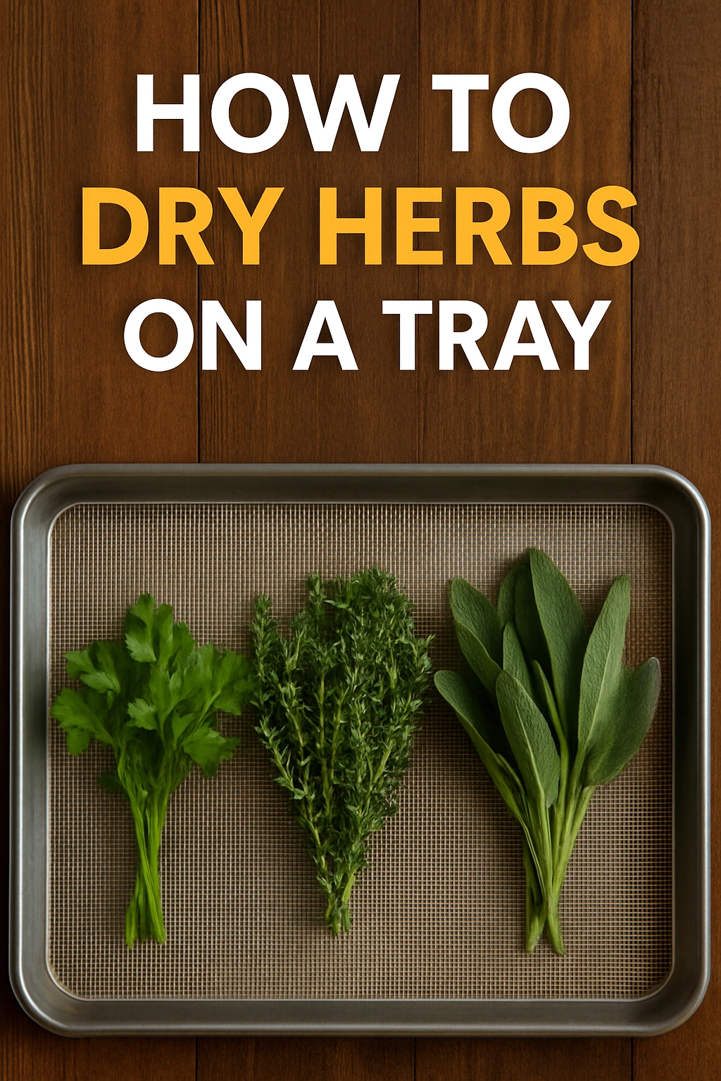How to Dry Herbs on a Tray - How To Grow Plant