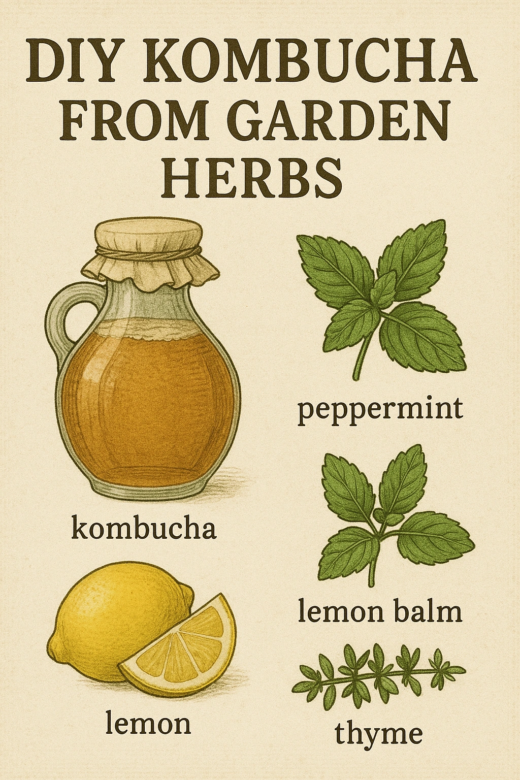 DIY Kombucha from Garden Herbs - How To Grow Plant
