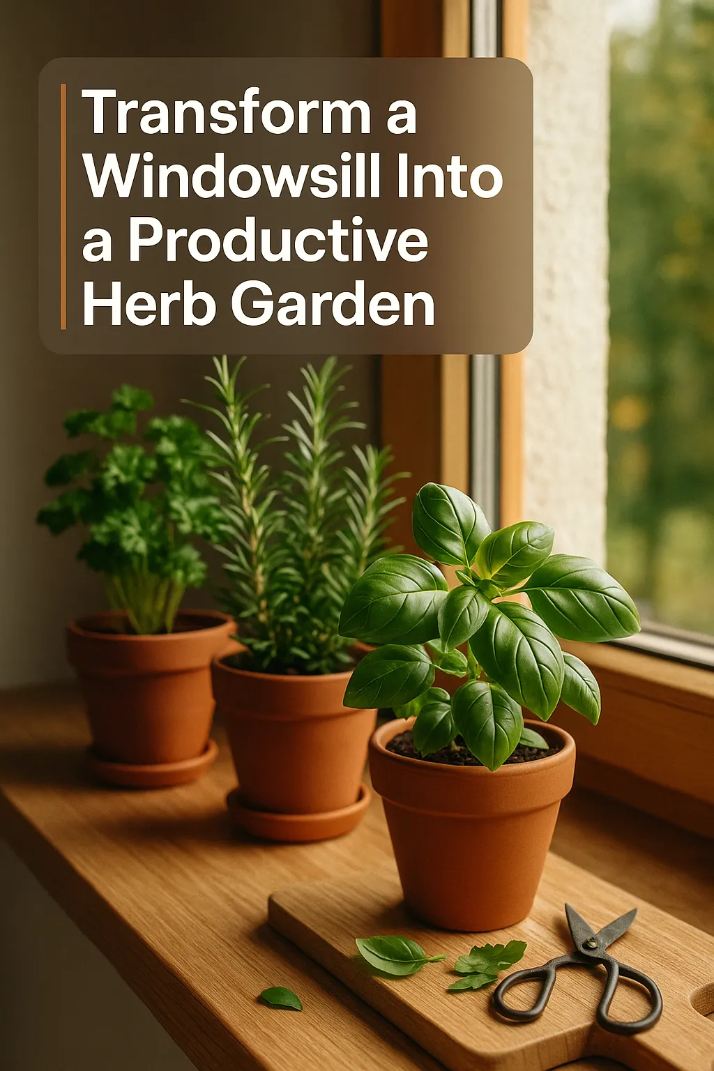 Transform a Windowsill Into a Productive Herb Garden - How To Grow Plant